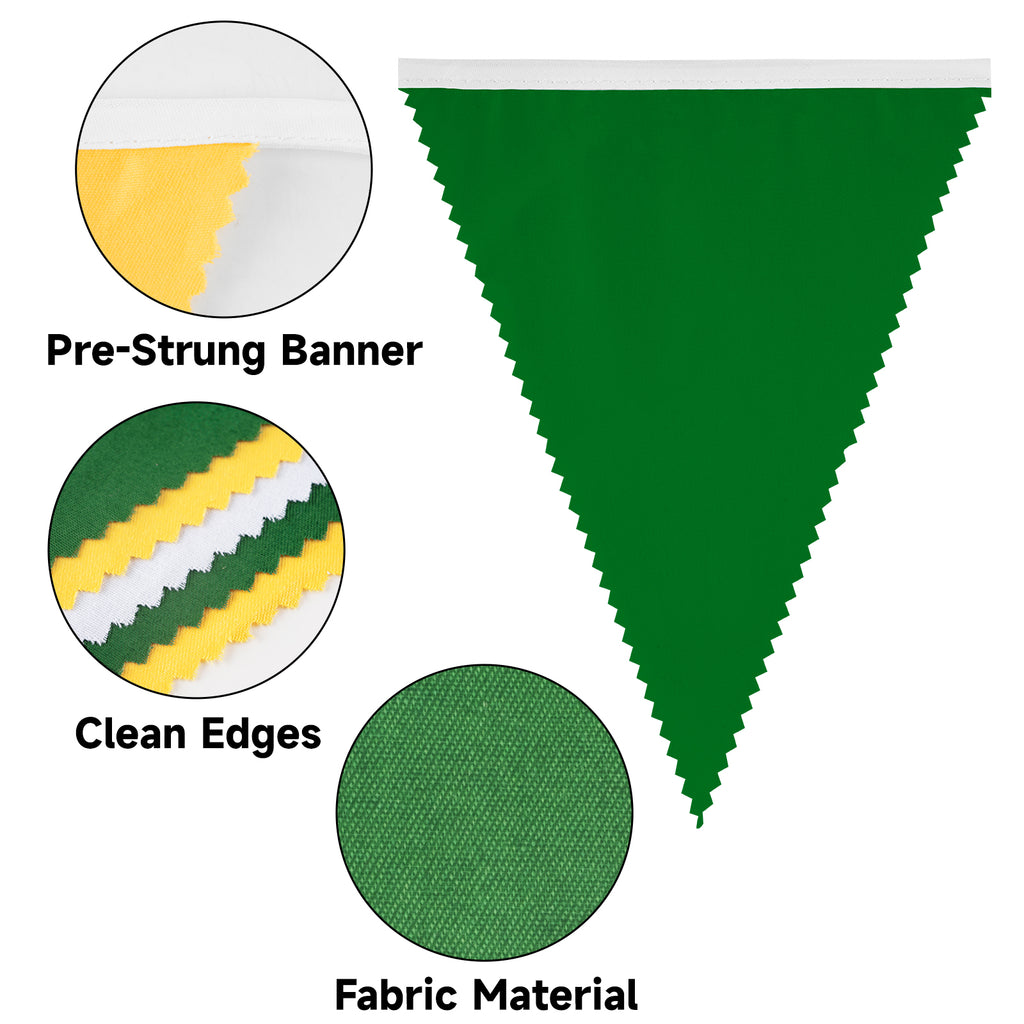 Triangle Flag Garland 32ft Yellow Polka Dot Party Banner - Sunshine ...