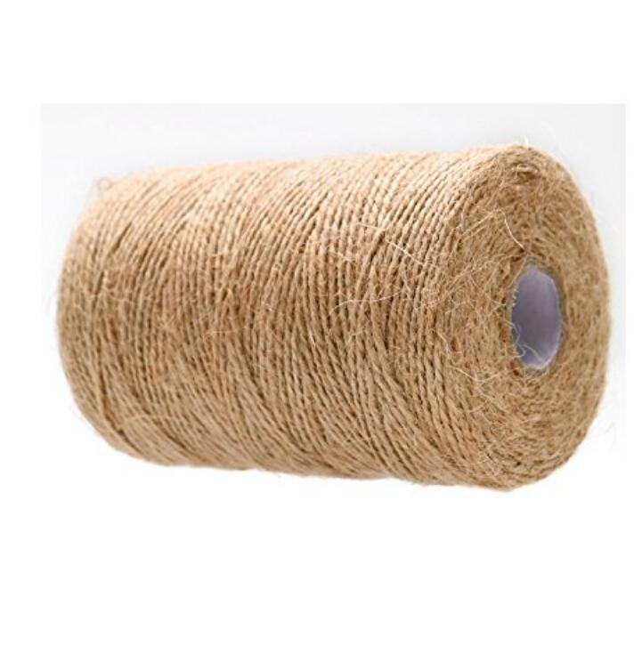 200M 2 Ply Jute Twine Natural Durable Packing Jute String Thick Hemp R ...