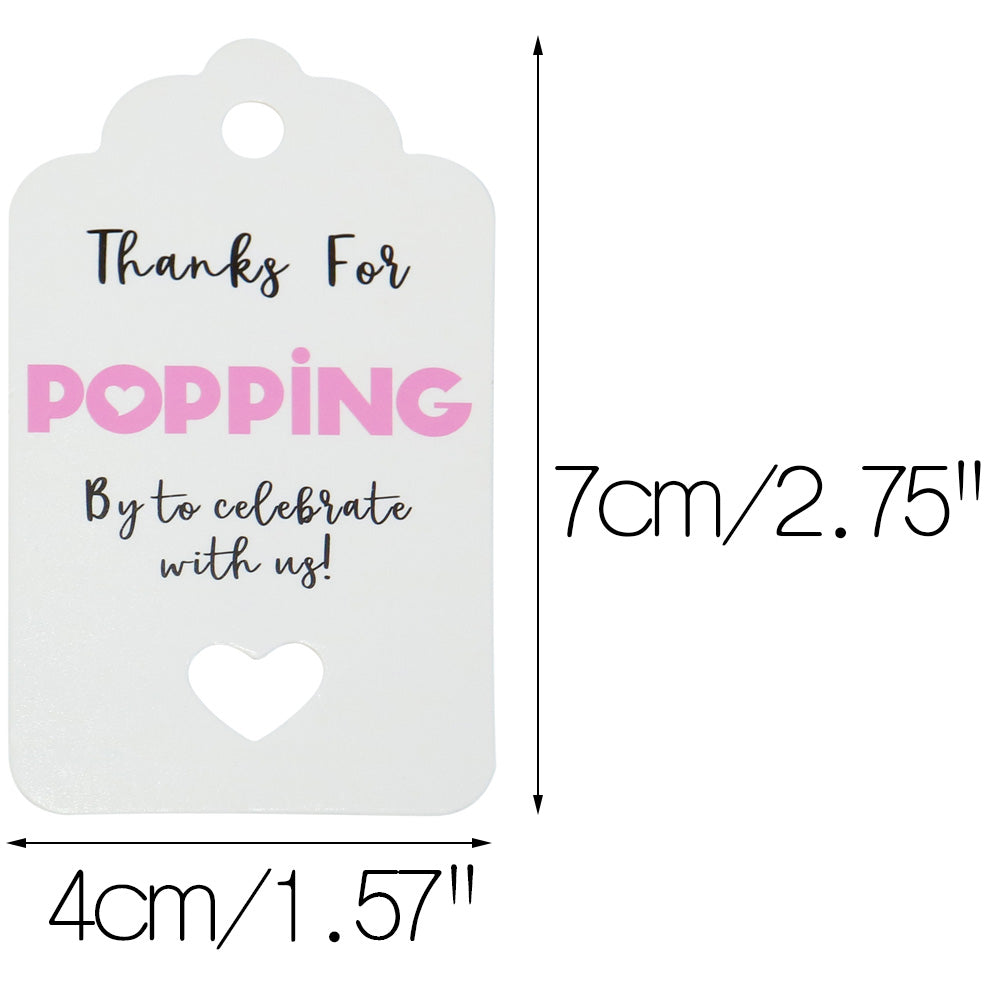 Gift Tags Thanks for Popping By to Celebrating with Us,100Pcs Paper Ha ...
